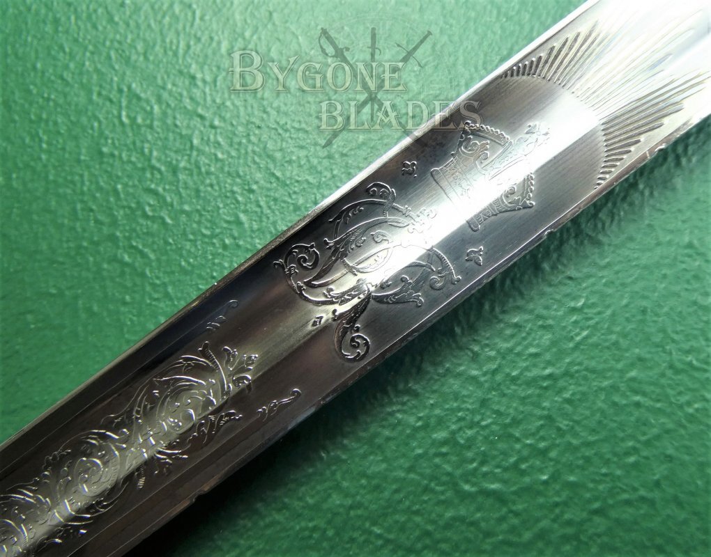 British 1854 Pattern Infantry Officers Wilkinson Sword. Family Crest ...