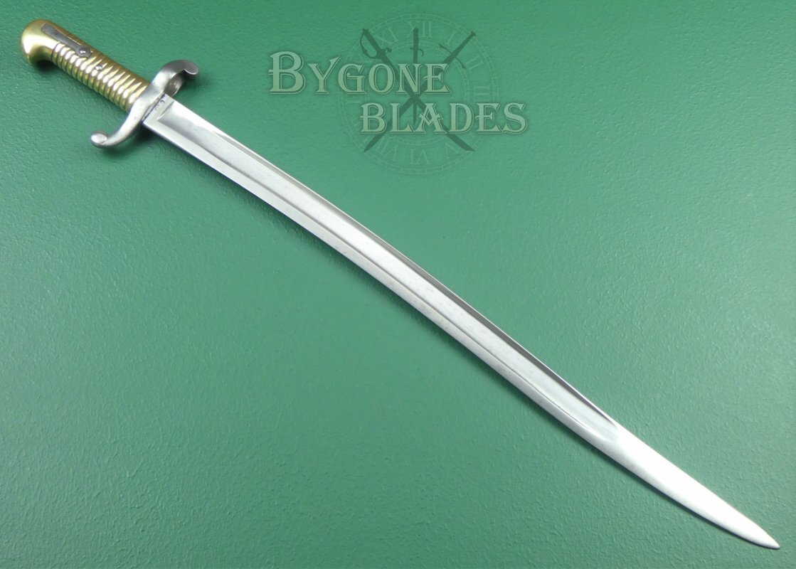 French Model 1842 Yataghan Sword Bayonet. Chatelleault 1848 | Bygone Blades