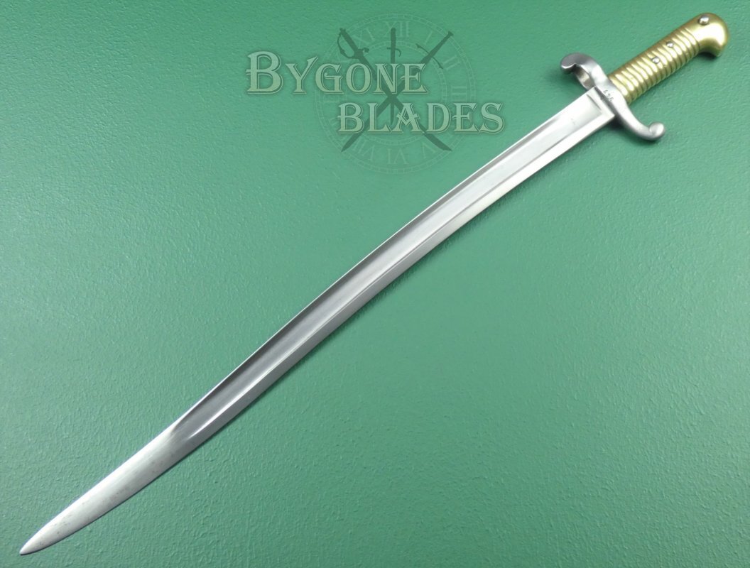 French Model 1842 Yataghan Sword Bayonet. Chatelleault 1848 | Bygone Blades