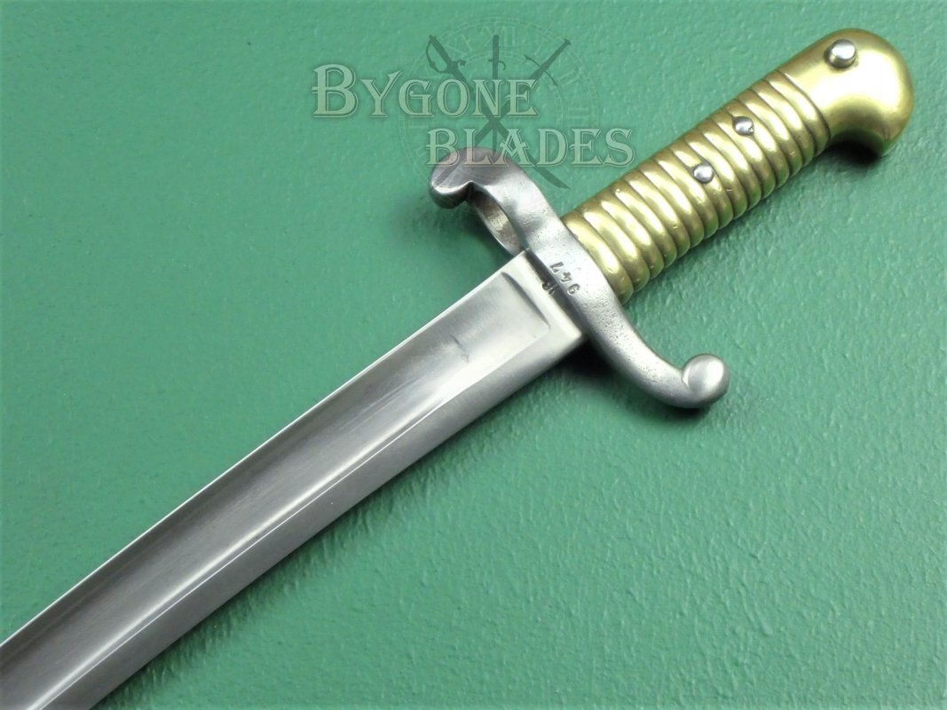 French Model 1842 Yataghan Sword Bayonet. Chatelleault 1848 | Bygone Blades